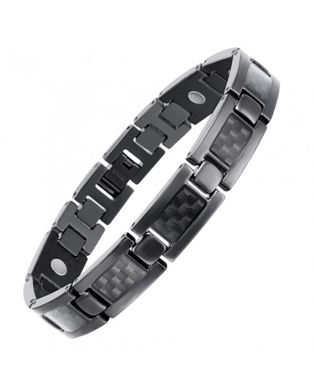 Bracelet aimanté titane très léger harmonise votre magnétisme